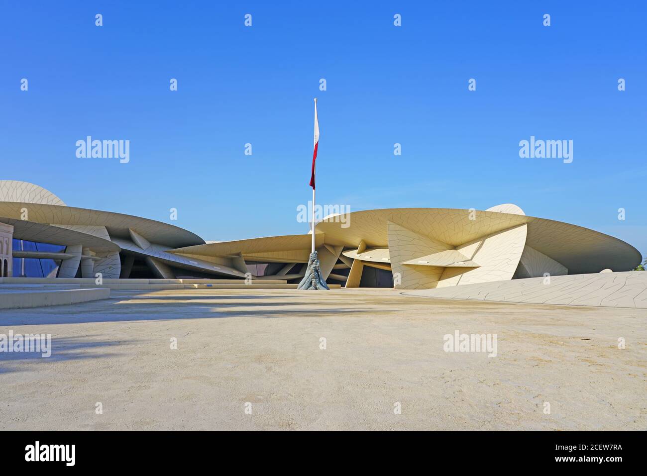 DOHA, QATAR -12 DEC 2019- View of the new National Museum of Qatar ...