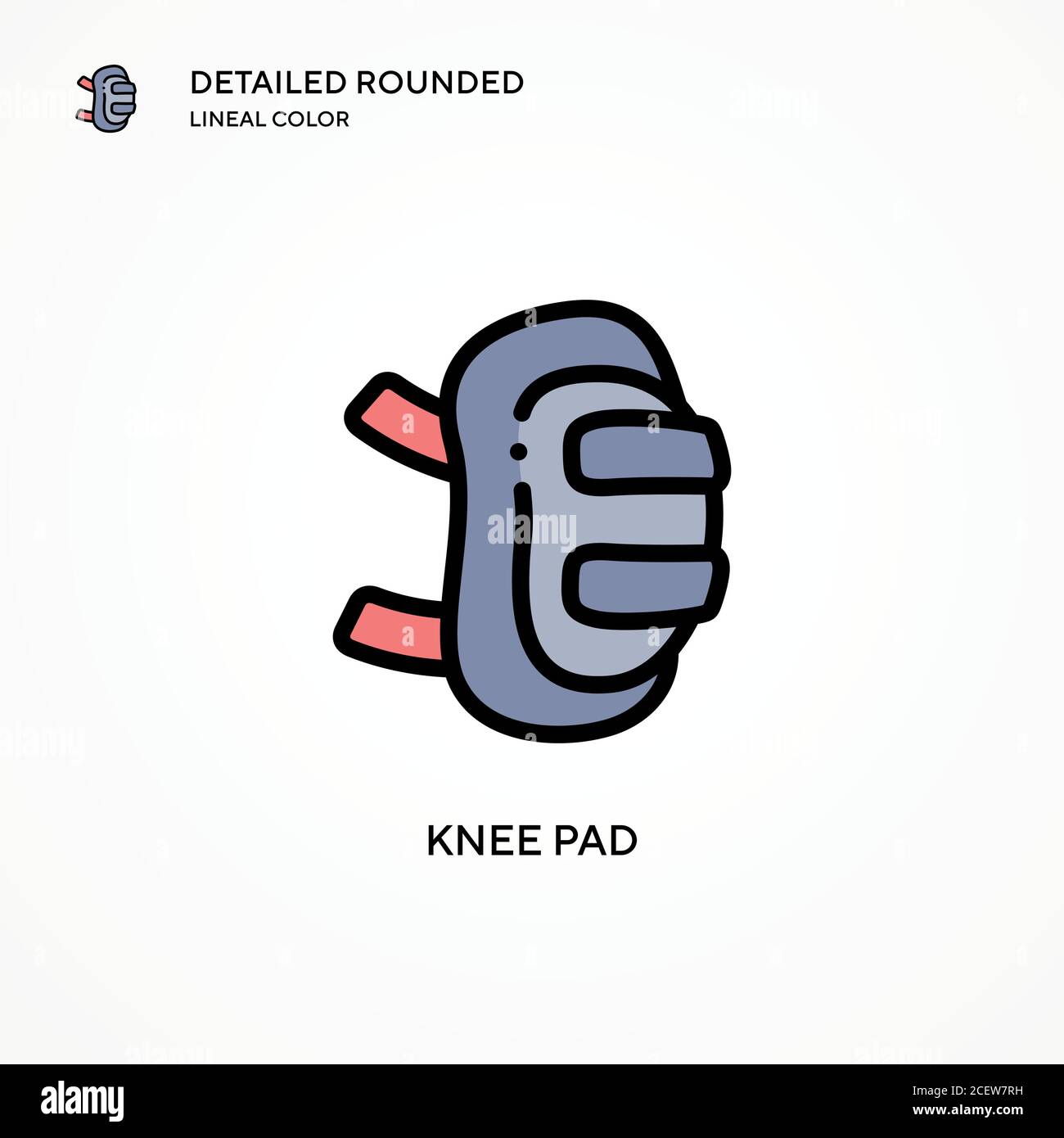 Knee pad vector icon. Modern vector illustration concepts. Easy to edit ...