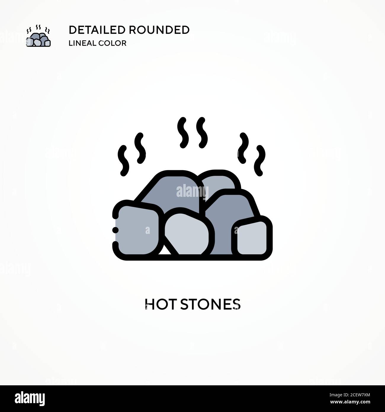 Hot stones vector icon. Modern vector illustration concepts. Easy to ...