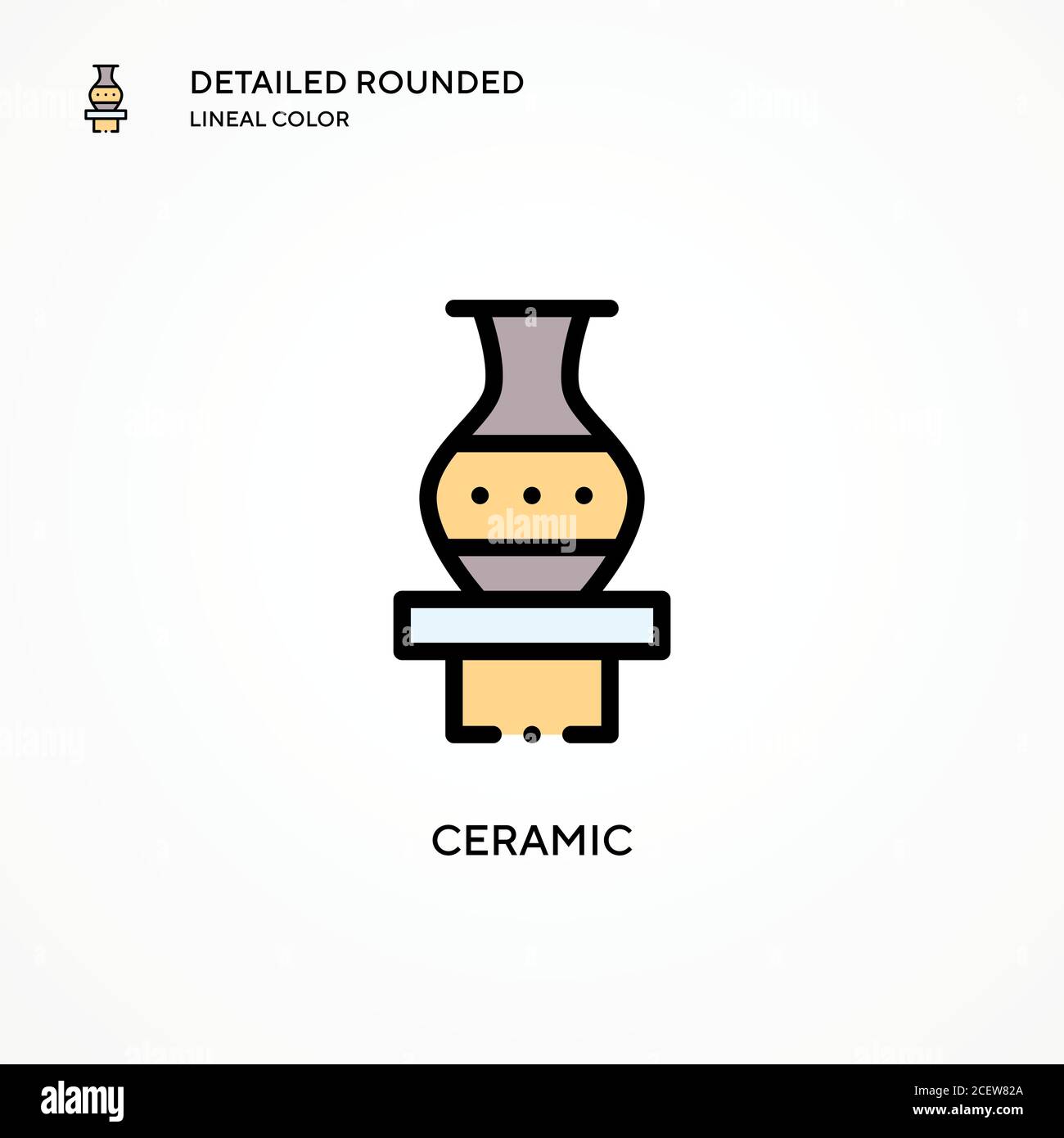 Ceramic vector icon. Modern vector illustration concepts. Easy to edit ...