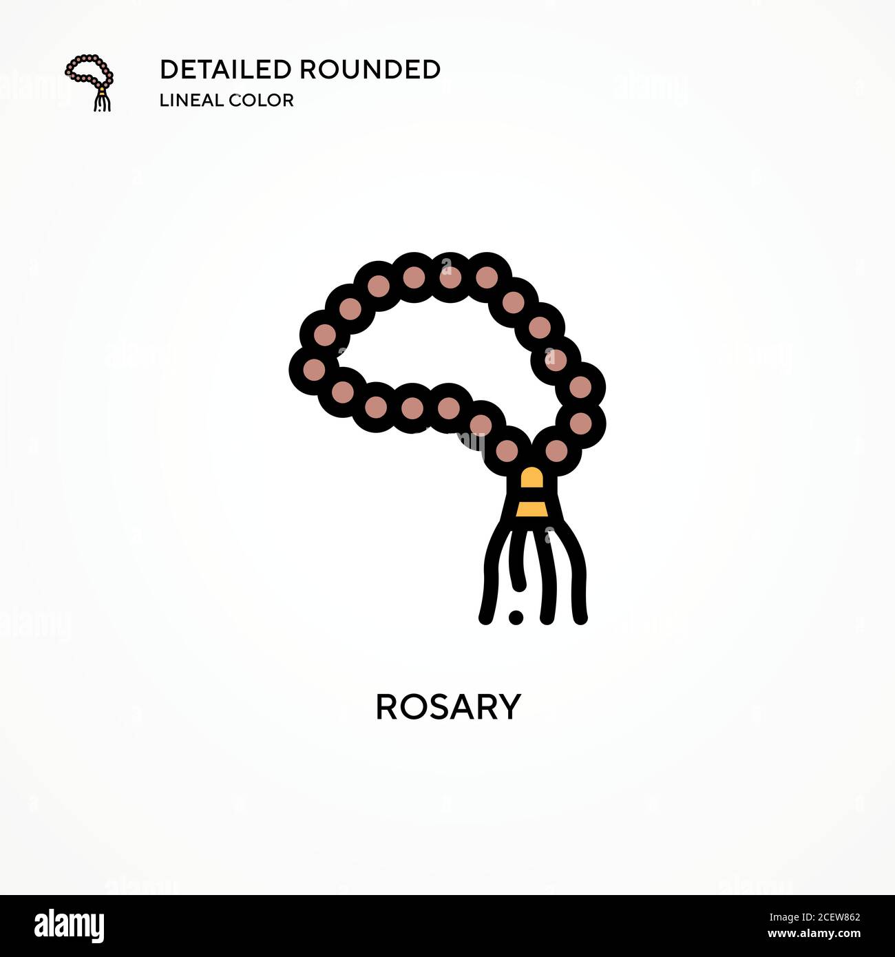 Rosary vector icon. Modern vector illustration concepts. Easy to edit ...