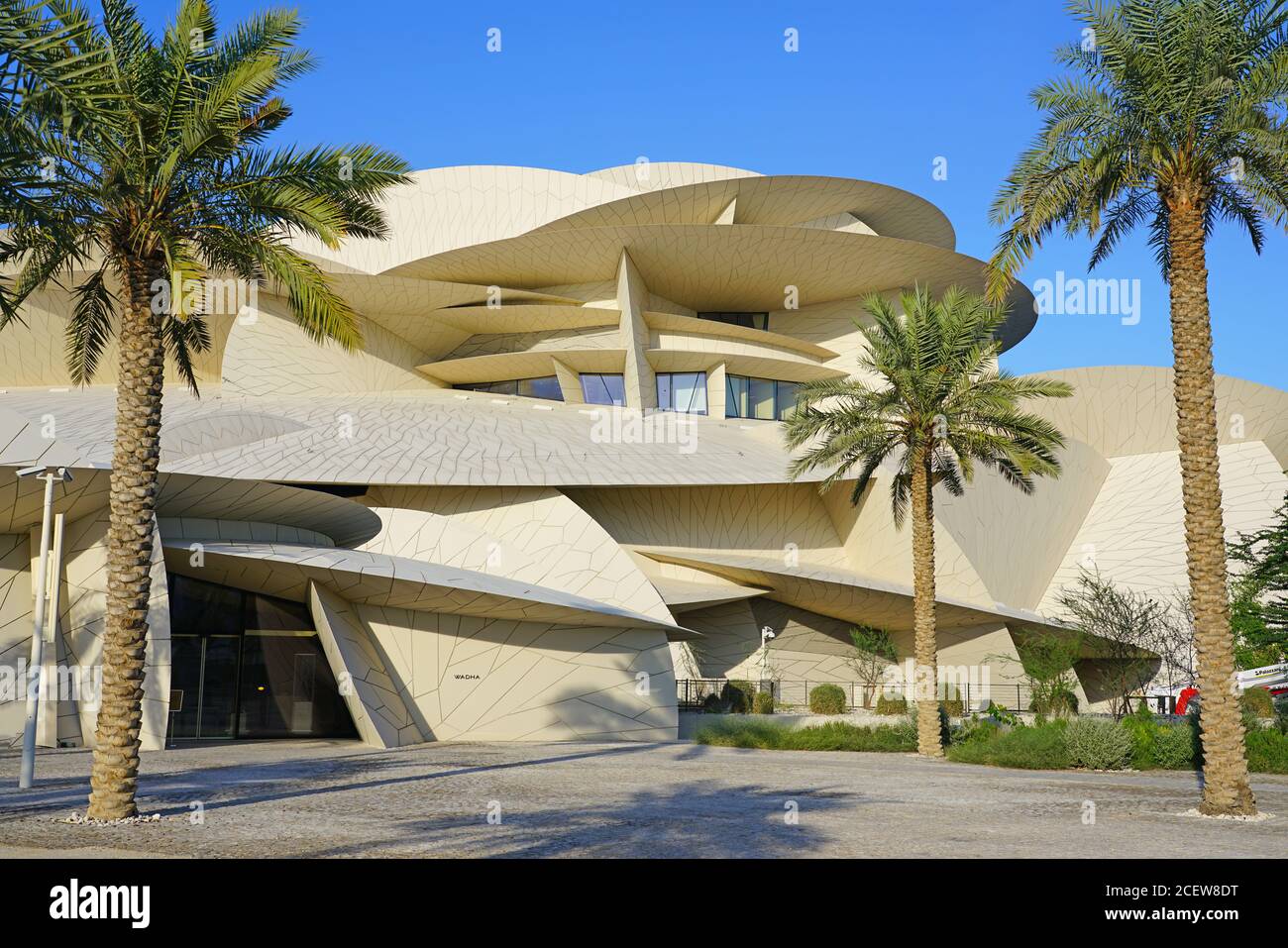 DOHA, QATAR -12 DEC 2019- View of the new National Museum of Qatar ...