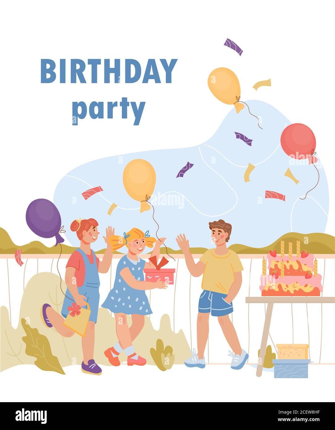 Adult Birthday Party Vector