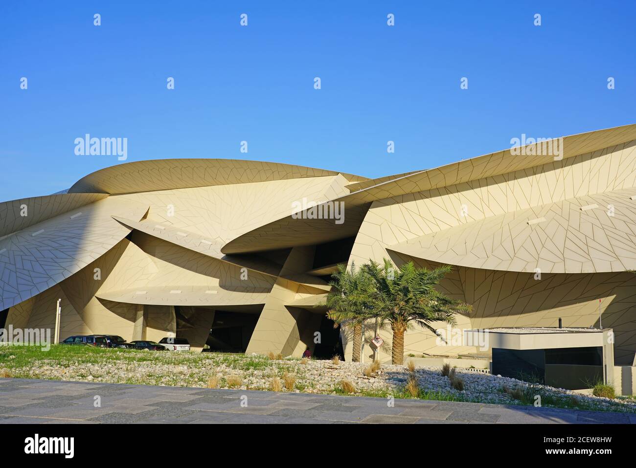 DOHA, QATAR -12 DEC 2019- View of the new National Museum of Qatar ...