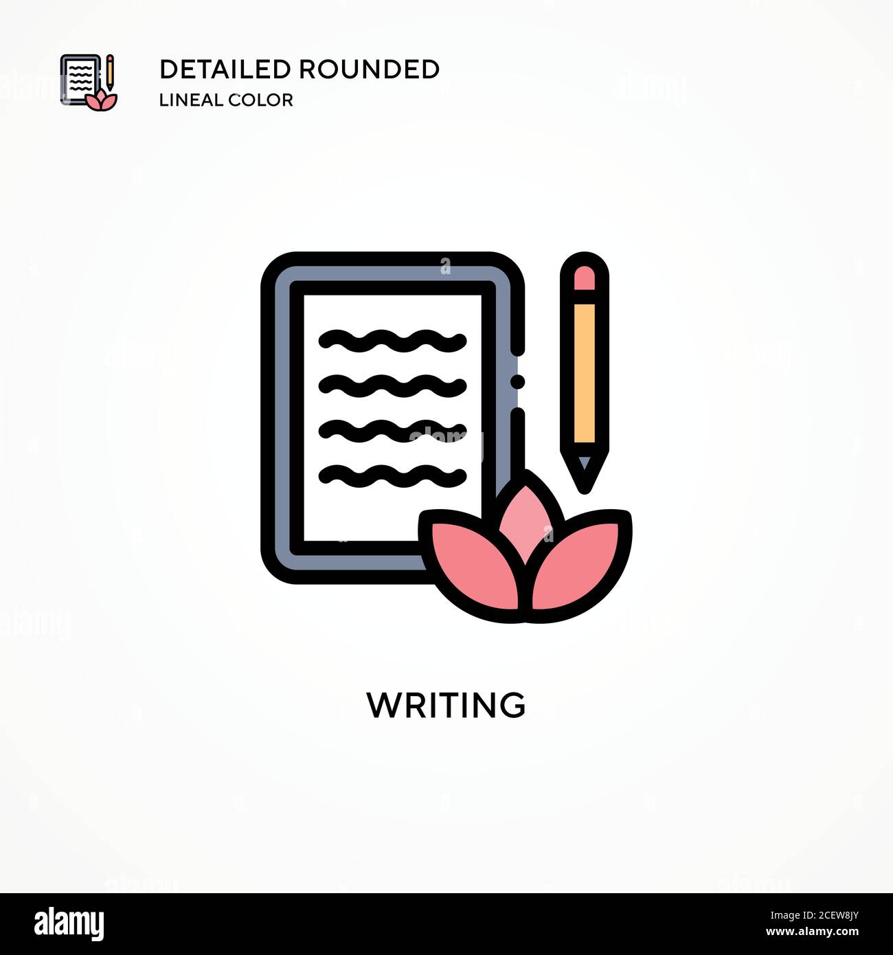 Writing vector icon. Modern vector illustration concepts. Easy to edit ...