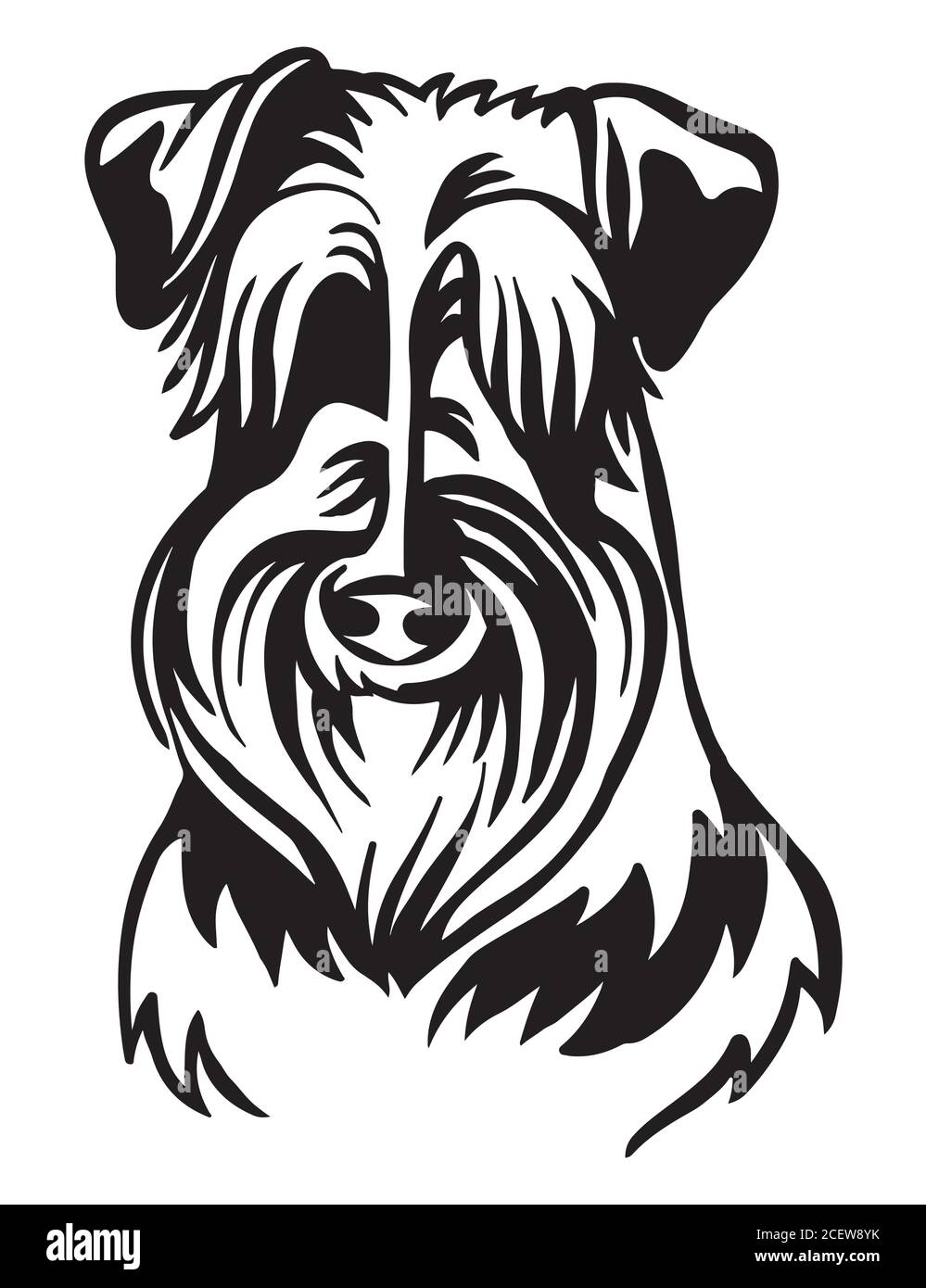 Cute schnauzer dog on Stock Vector Images - Alamy