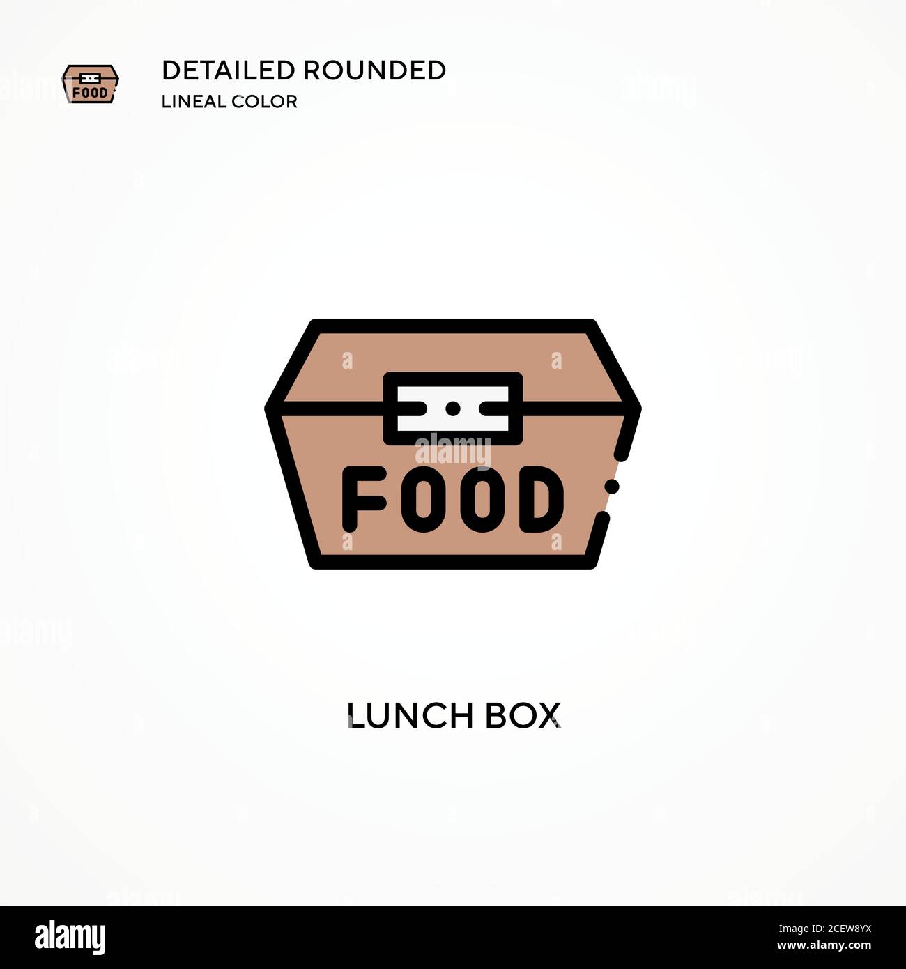 Lunch box vector icon. Modern vector illustration concepts. Easy to ...