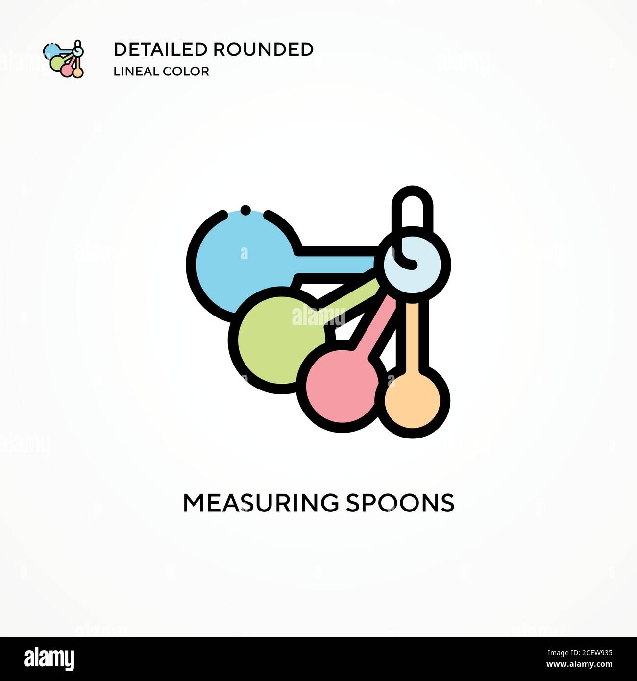 Measuring spoons vector icon. Modern vector illustration concepts. Easy ...