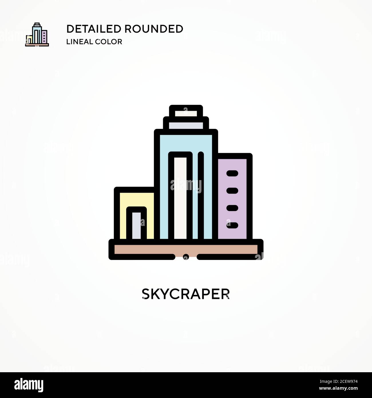 Skycraper vector icon. Modern vector illustration concepts. Easy to ...