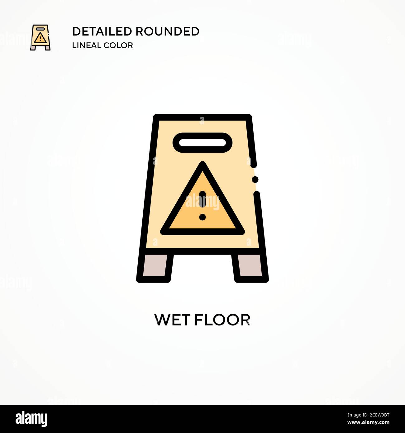 Wet floor vector icon. Modern vector illustration concepts. Easy to ...