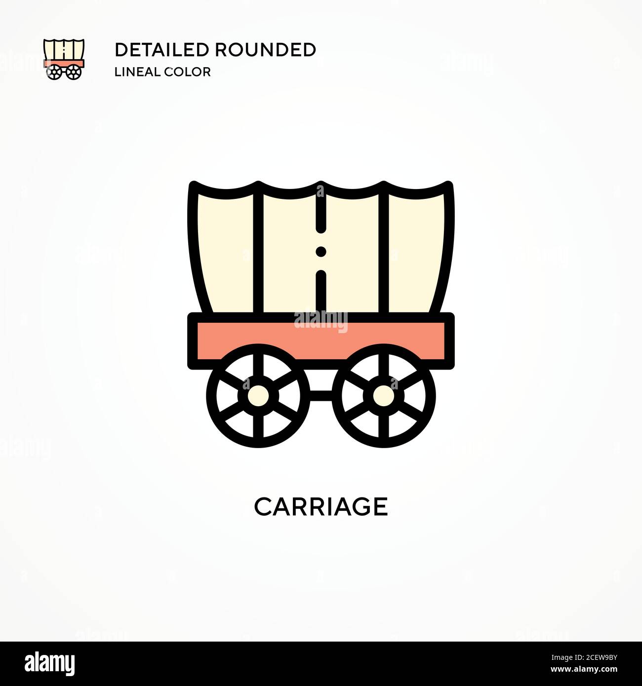 Carriage vector icon. Modern vector illustration concepts. Easy to edit ...