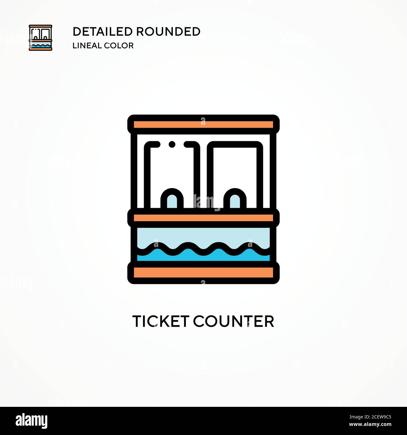 Ticket counter queue theatre Stock Vector Images - Alamy