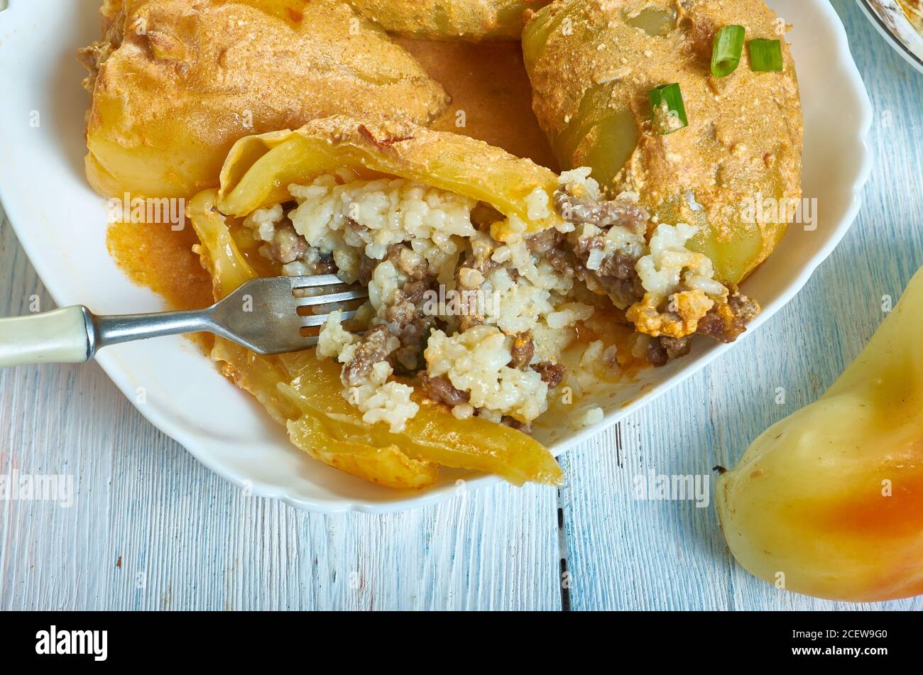 Stuffed Peppers, Israel cuisine, Traditional assorted Mediterranean ...