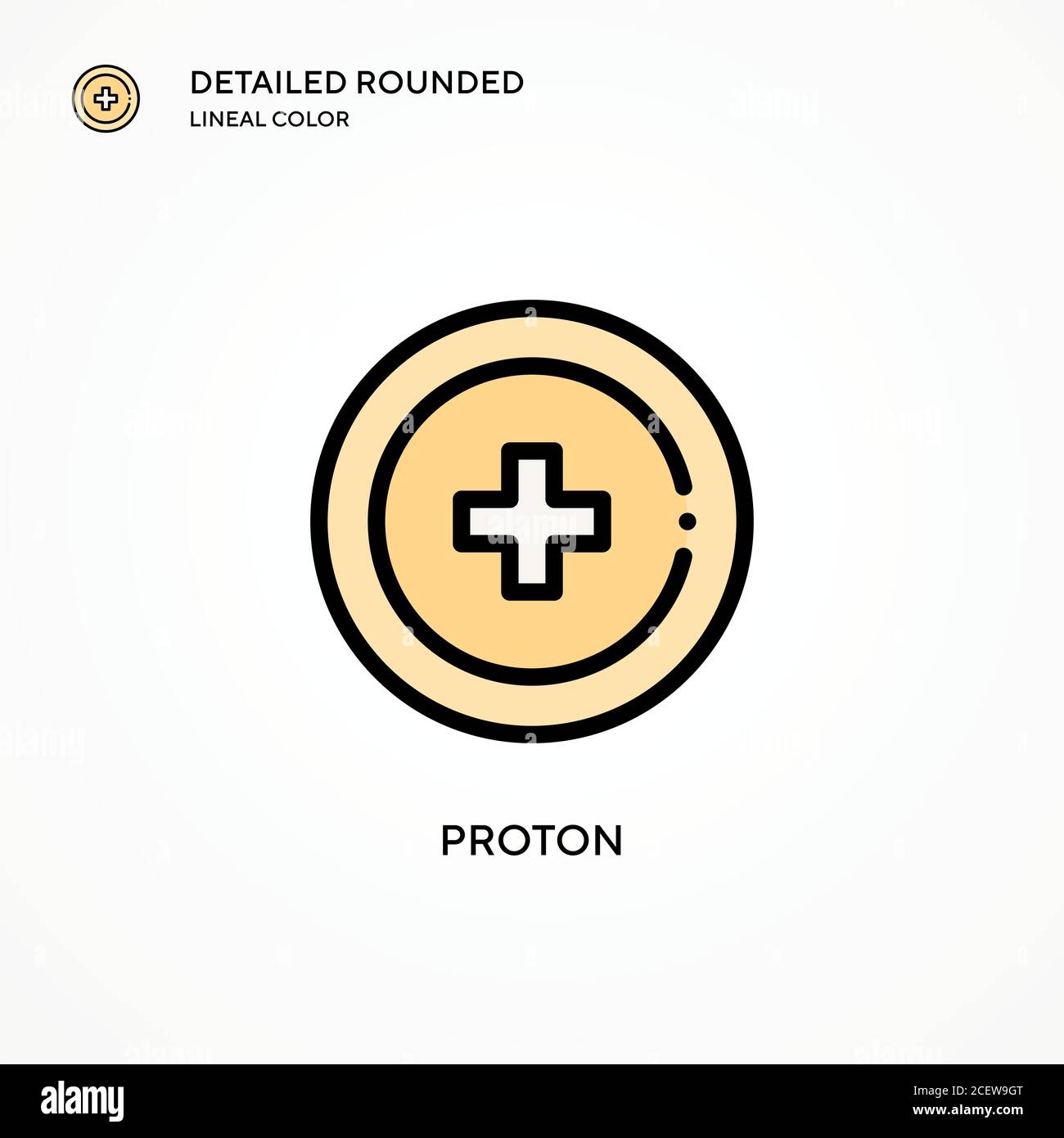 Proton vector icon. Modern vector illustration concepts. Easy to edit ...