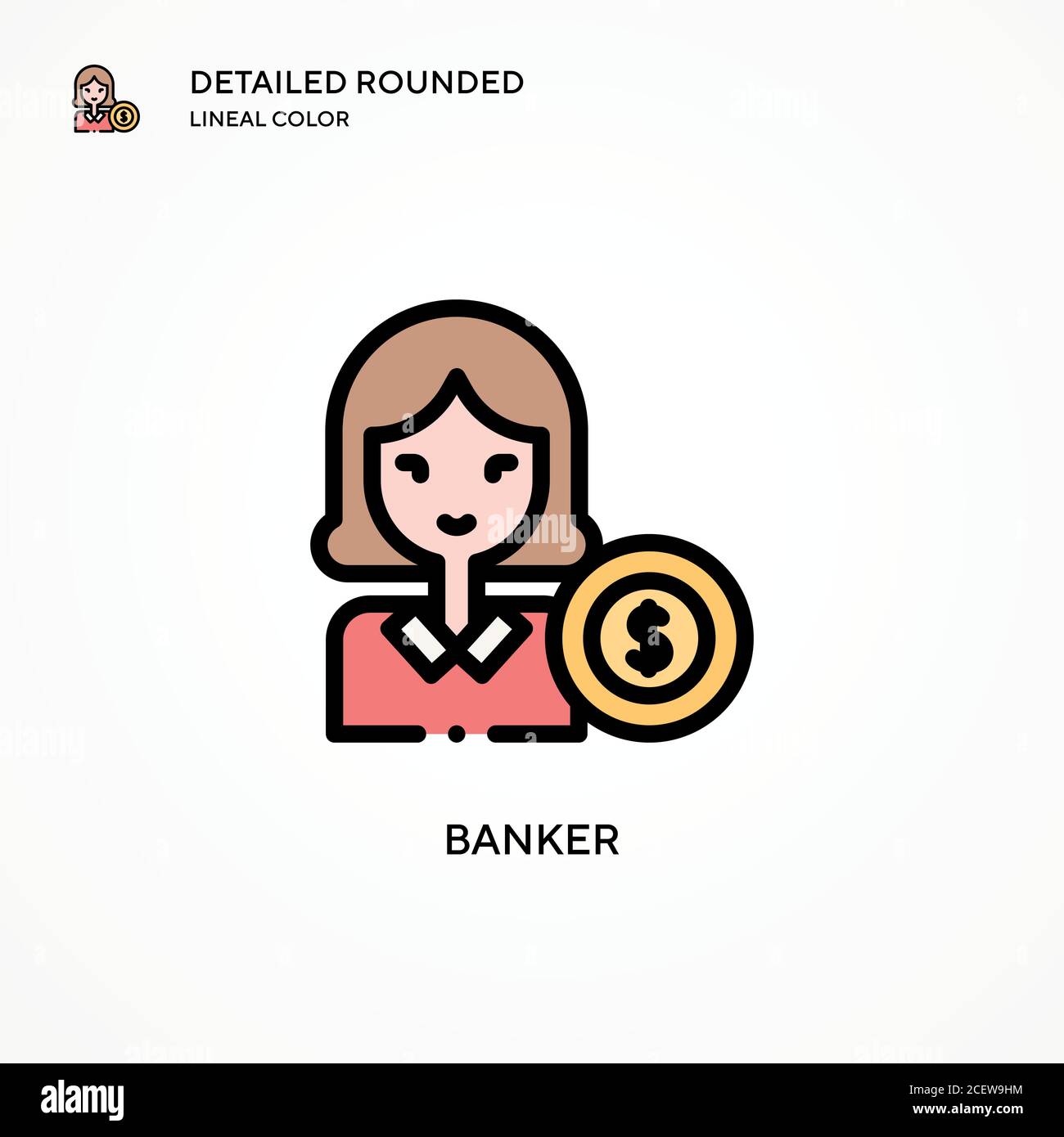 Banker vector icon. Modern vector illustration concepts. Easy to edit ...
