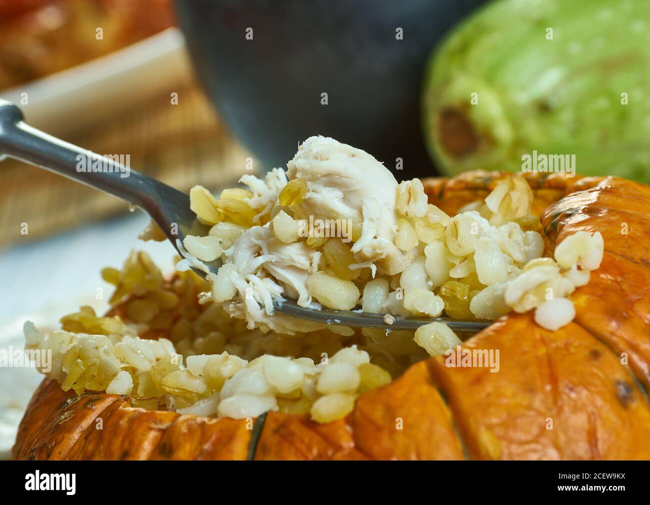 Roasted Pumpkin Stuffed with Lamb and Bulgur, Israel cuisine ...