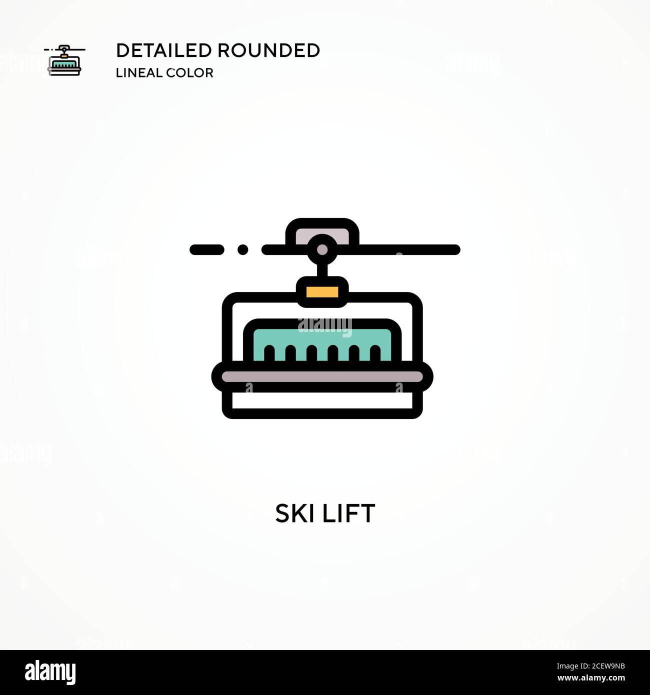 Ski lift vector icon. Modern vector illustration concepts. Easy to edit ...