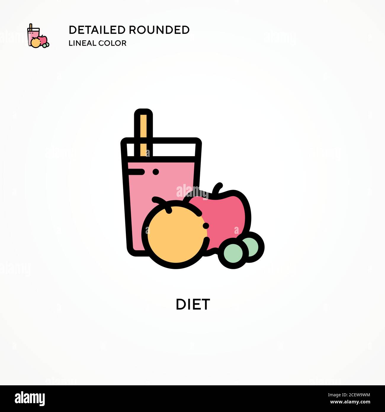 Diet vector icon. Modern vector illustration concepts. Easy to edit and ...