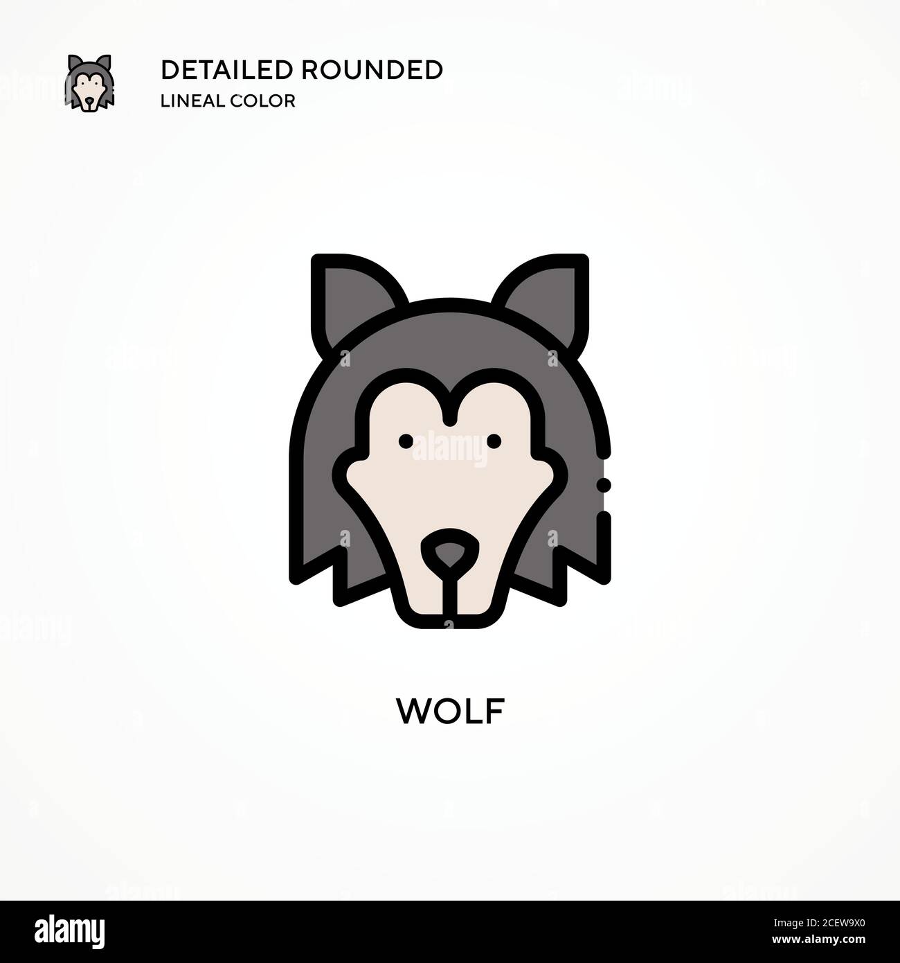 Wolf vector icon. Modern vector illustration concepts. Easy to edit and ...