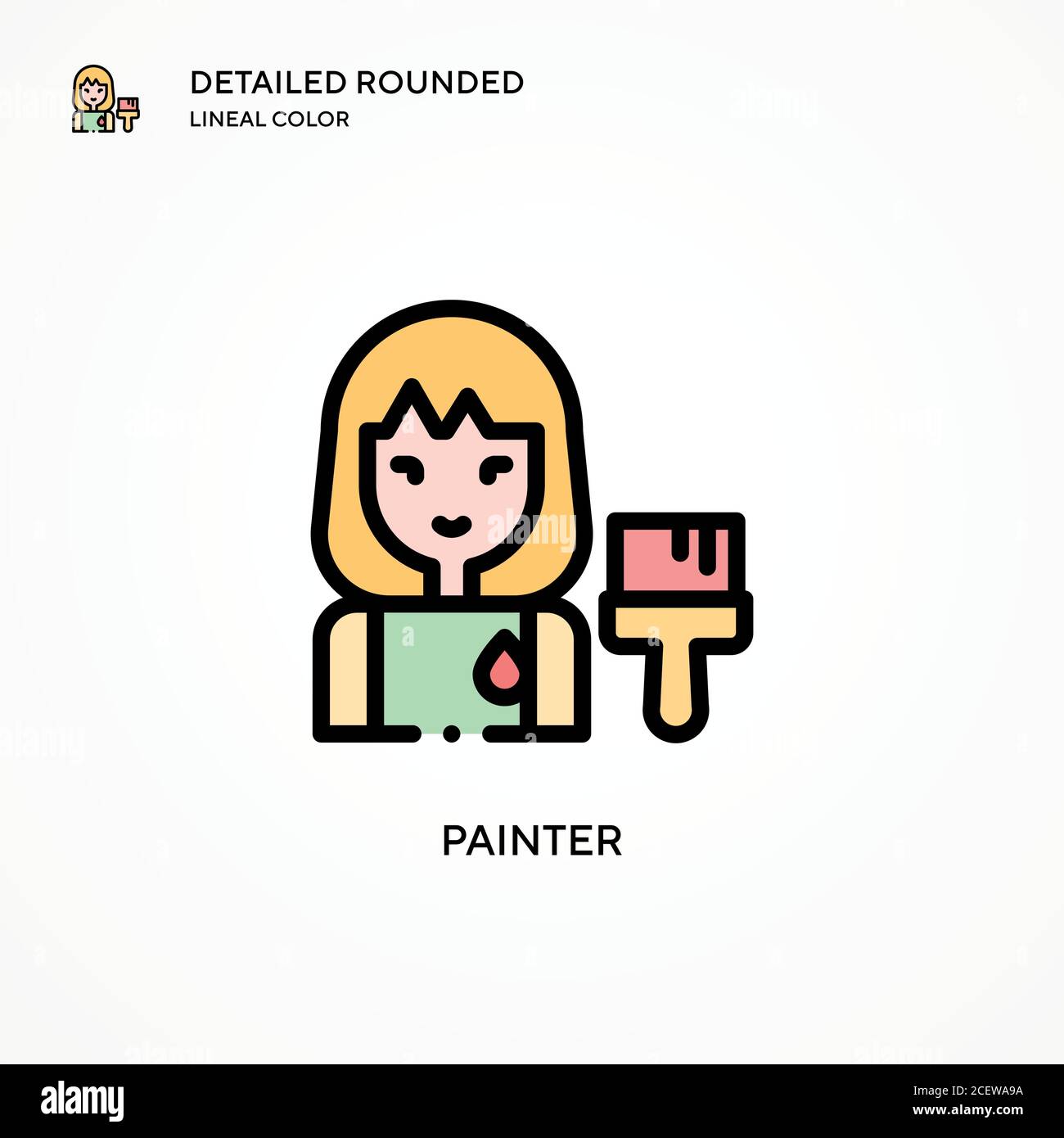 Painter vector icon. Modern vector illustration concepts. Easy to edit ...