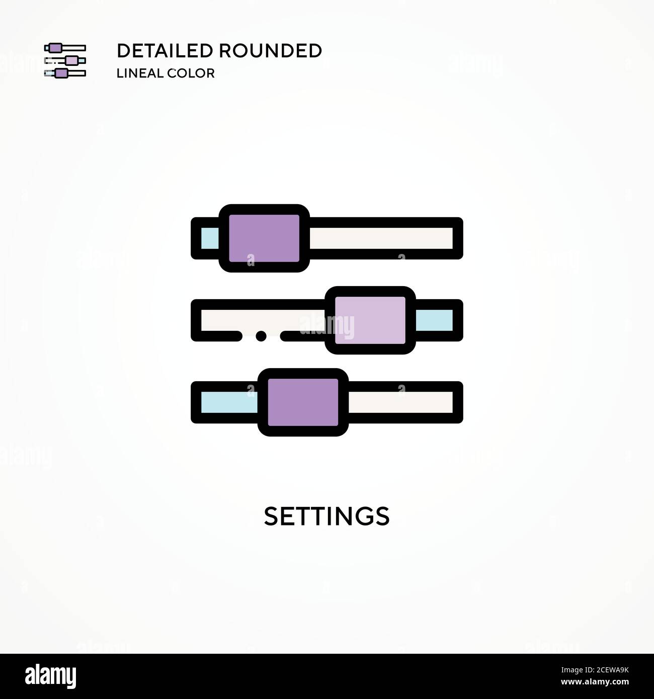 Settings vector icon. Modern vector illustration concepts. Easy to edit ...