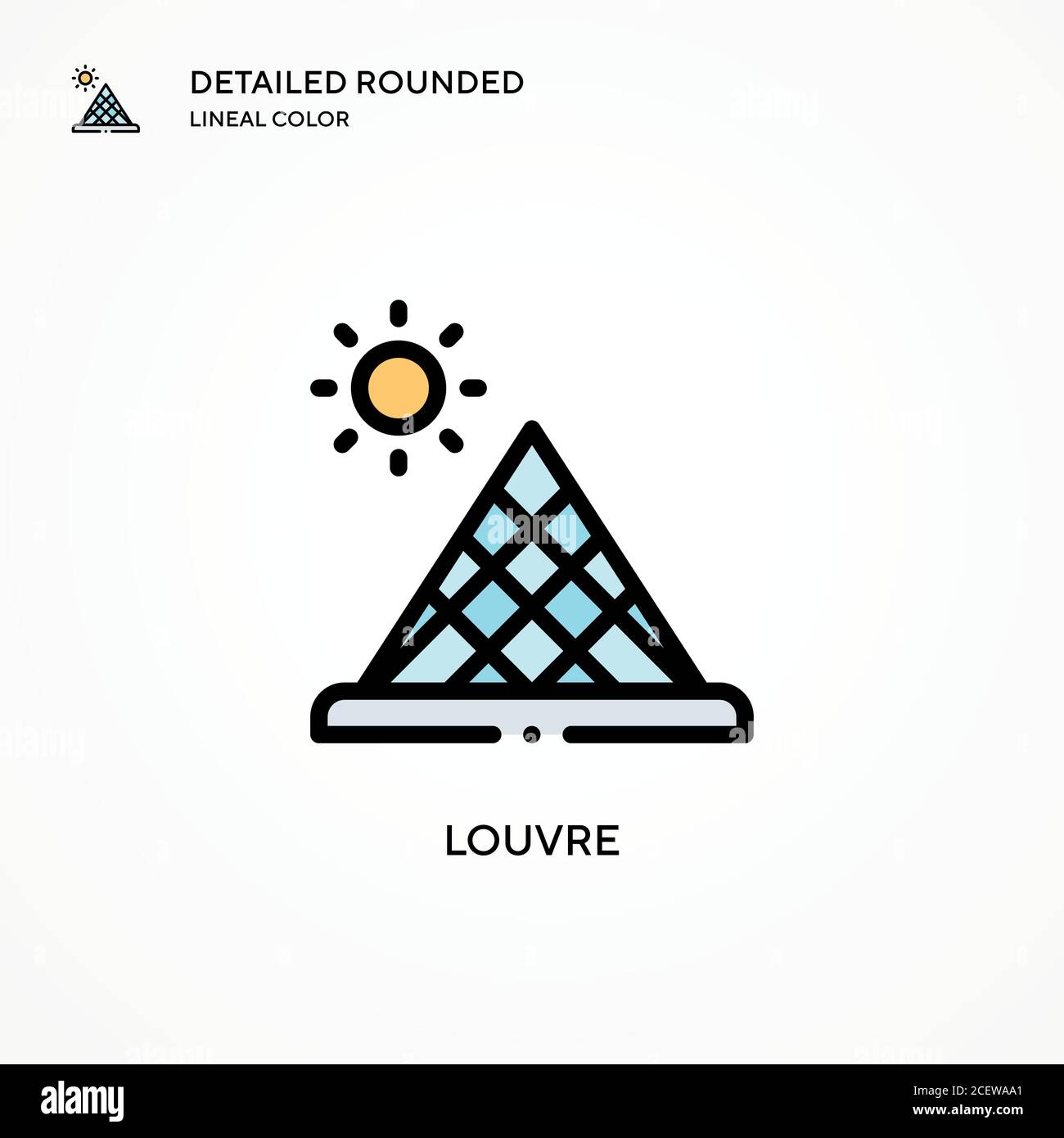 Louvre vector icon. Modern vector illustration concepts. Easy to edit ...