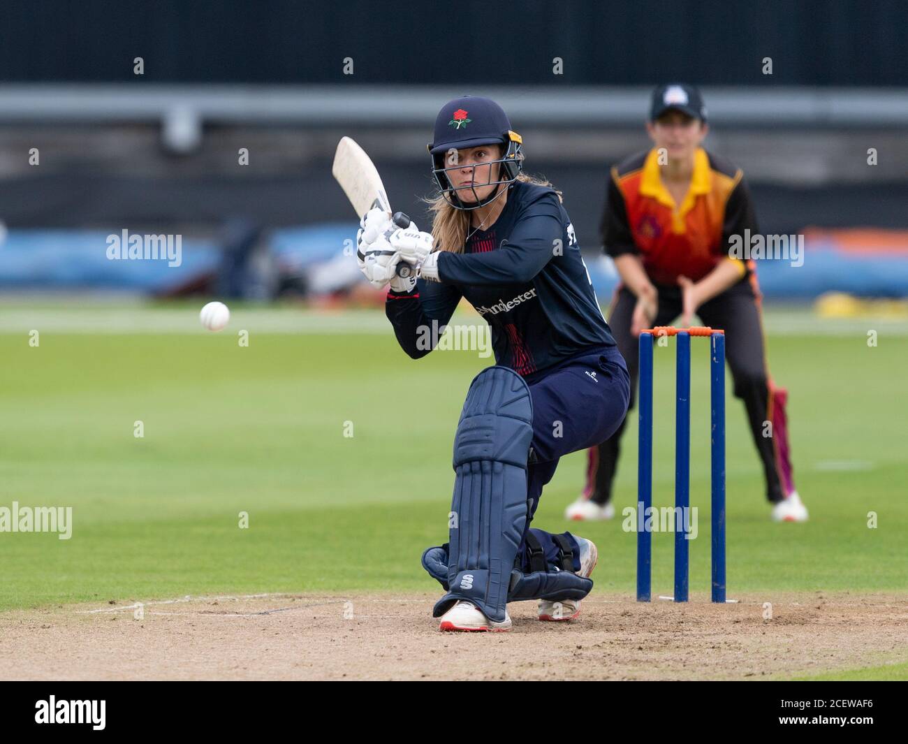 Ellie Threlkeld batting for Thunder in a Rachael Heyhoe Flint Trophy ...