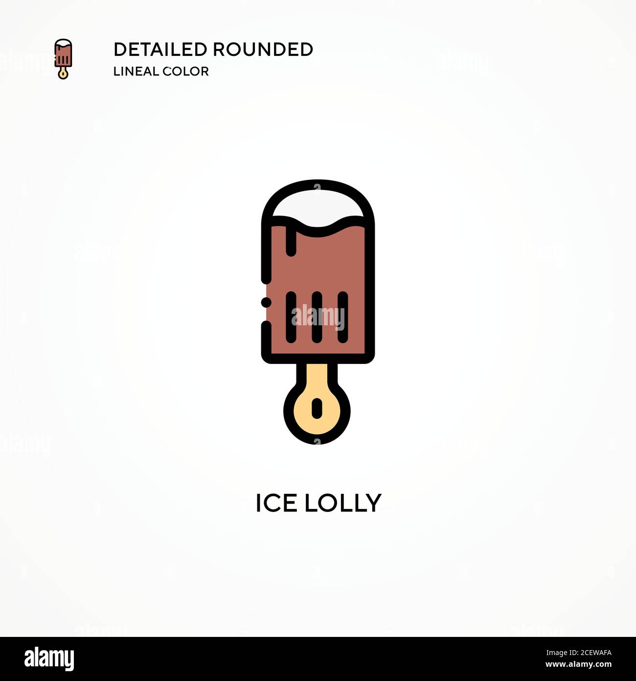 Ice lolly vector icon. Modern vector illustration concepts. Easy to ...
