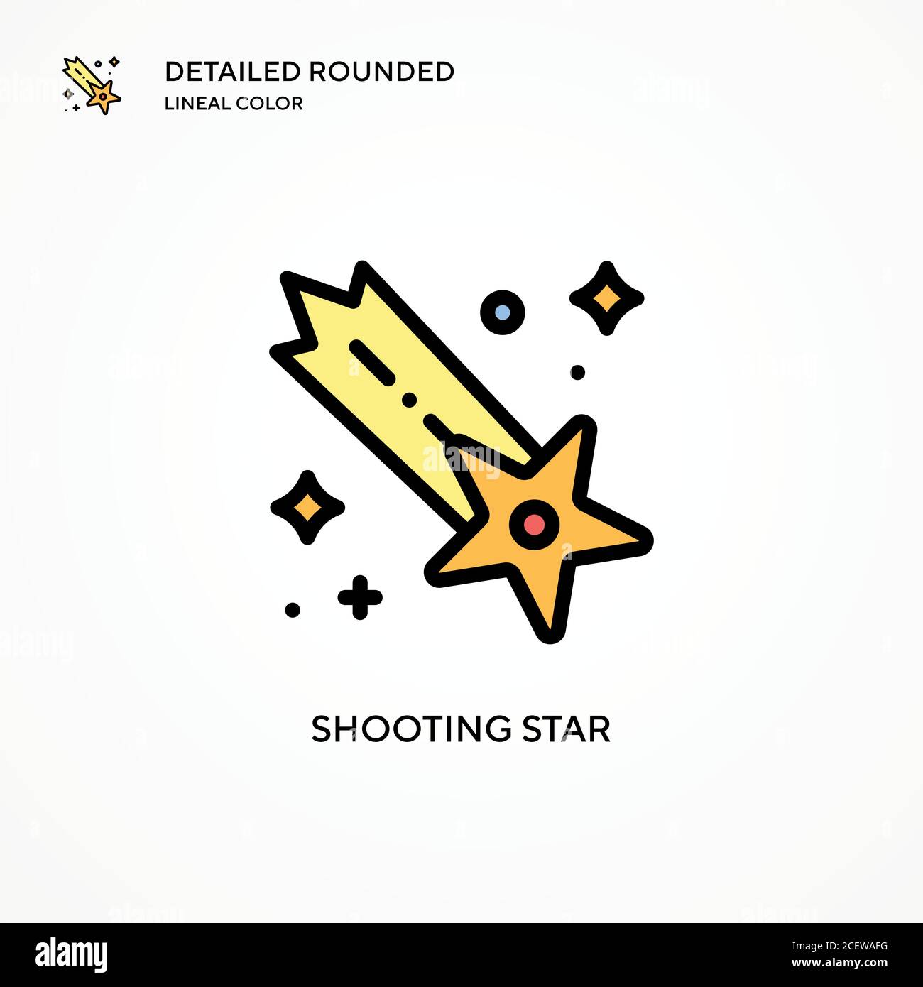 Shooting star vector icon. Modern vector illustration concepts. Easy to ...