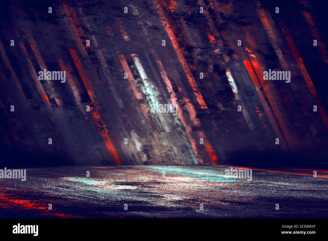 Empty room background for product placement or showcase with concrete ...