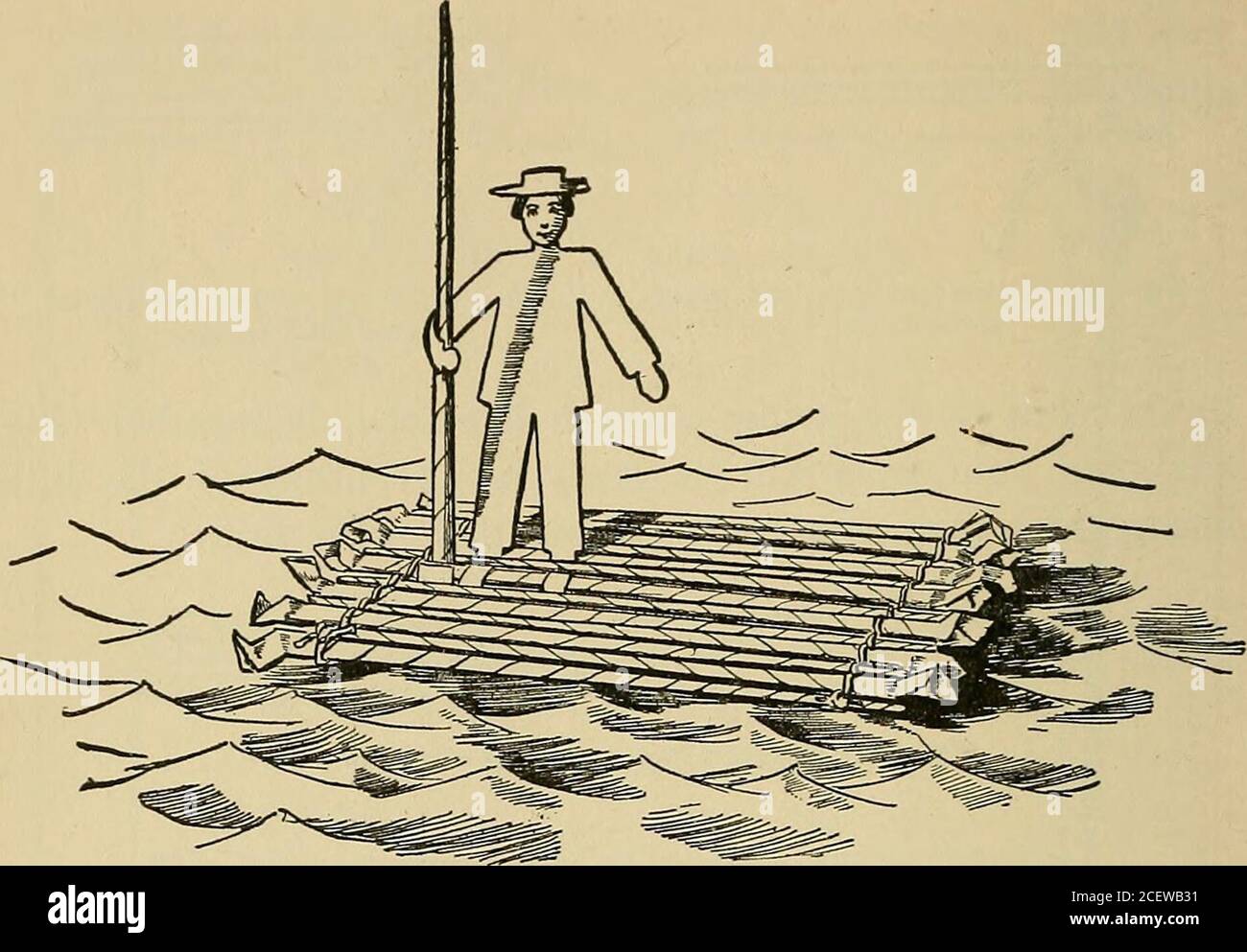 . Things worth doing and how to do them. Fig. 475.—Bind the raft ...