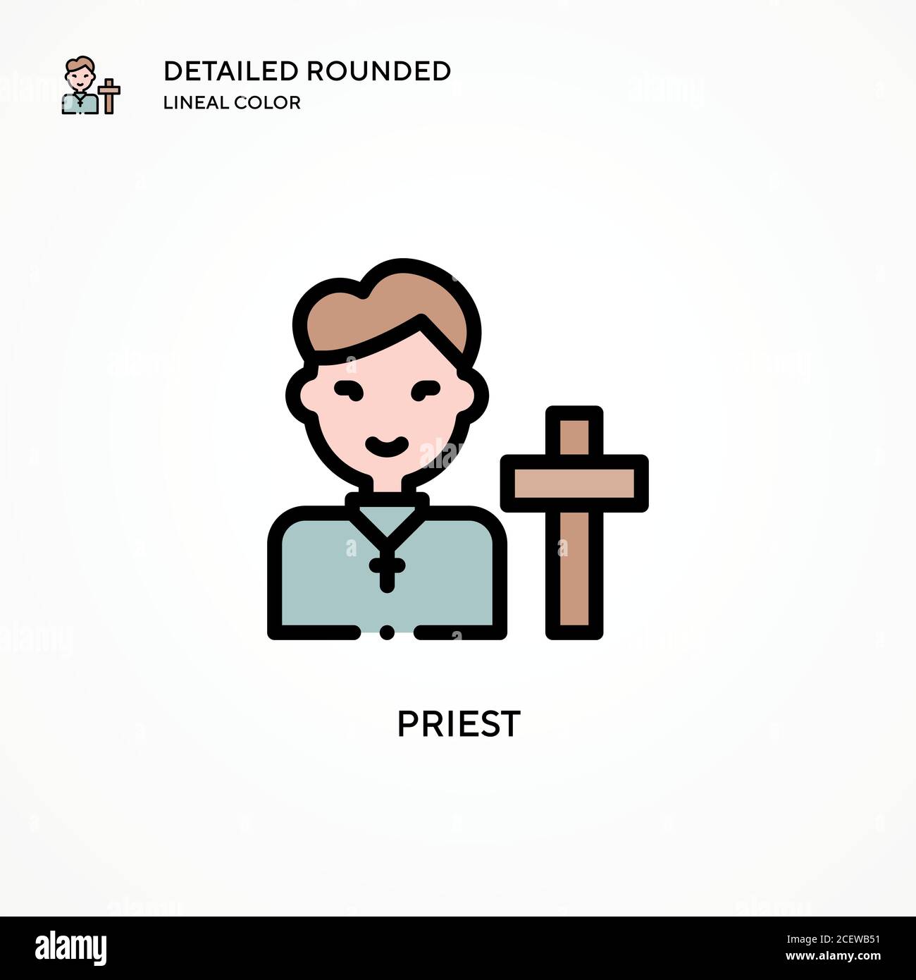Priest vector icon. Modern vector illustration concepts. Easy to edit ...