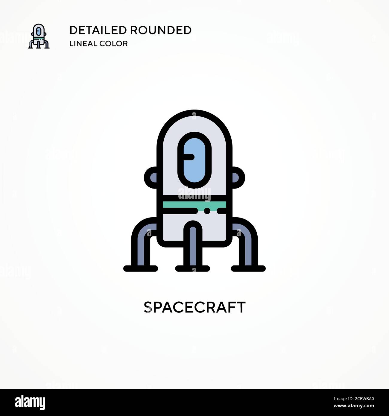 Spacecraft vector icon. Modern vector illustration concepts. Easy to ...