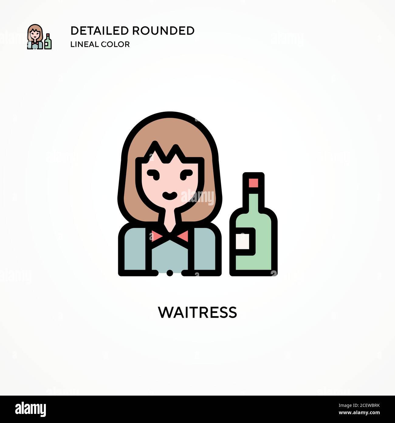 Waitress vector icon. Modern vector illustration concepts. Easy to edit ...