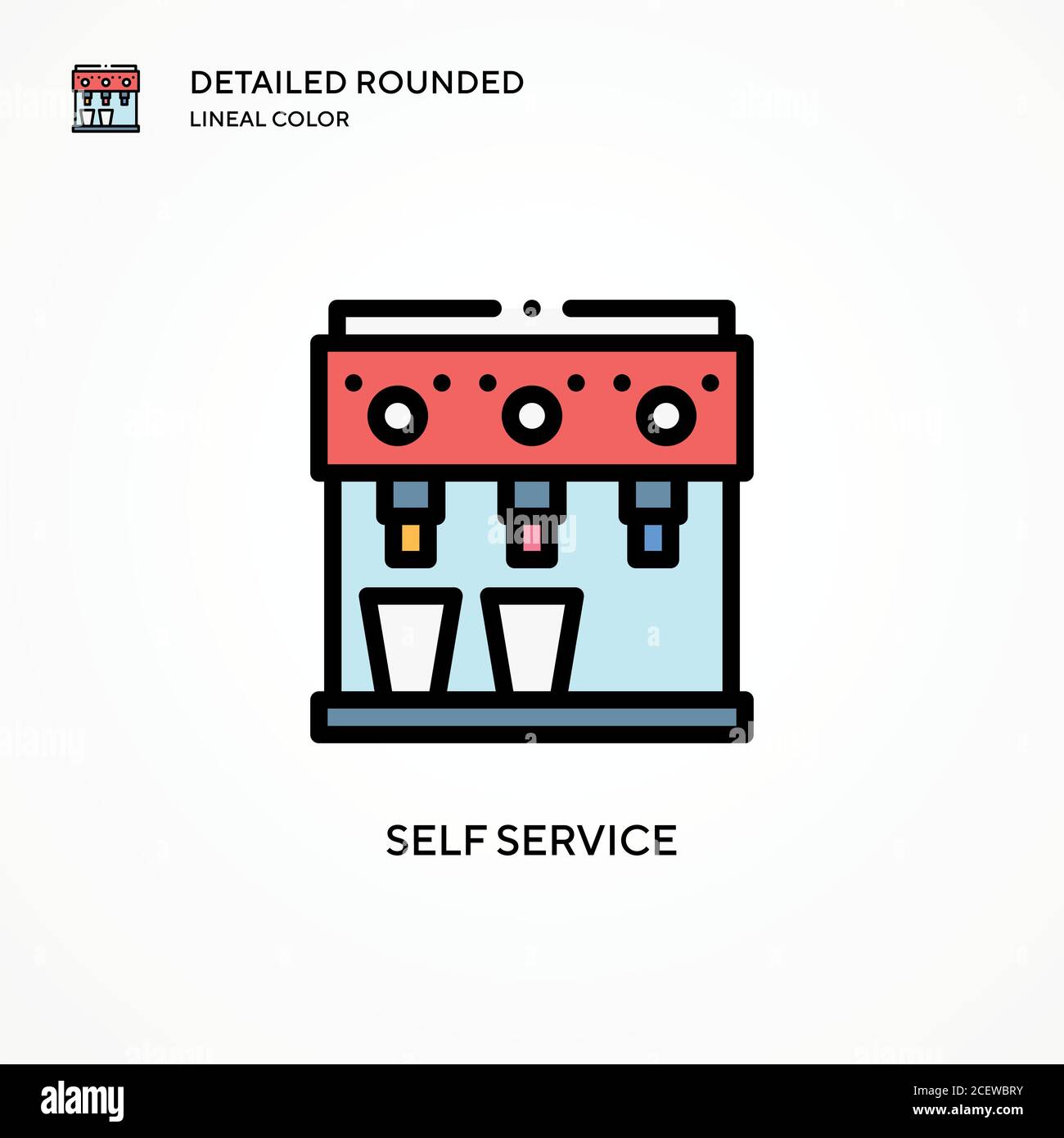 Self service vector icon. Modern vector illustration concepts. Easy to ...