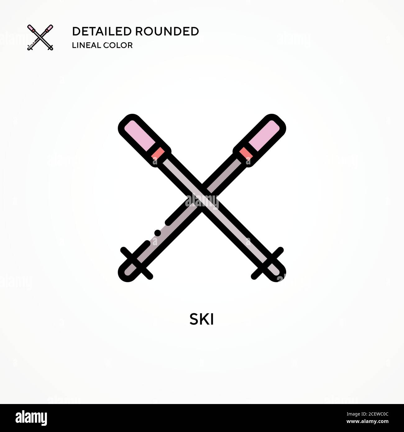 Ski vector icon. Modern vector illustration concepts. Easy to edit and ...