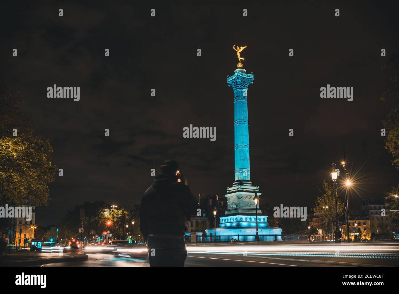 Lights of Bastille Stock Photo - Alamy