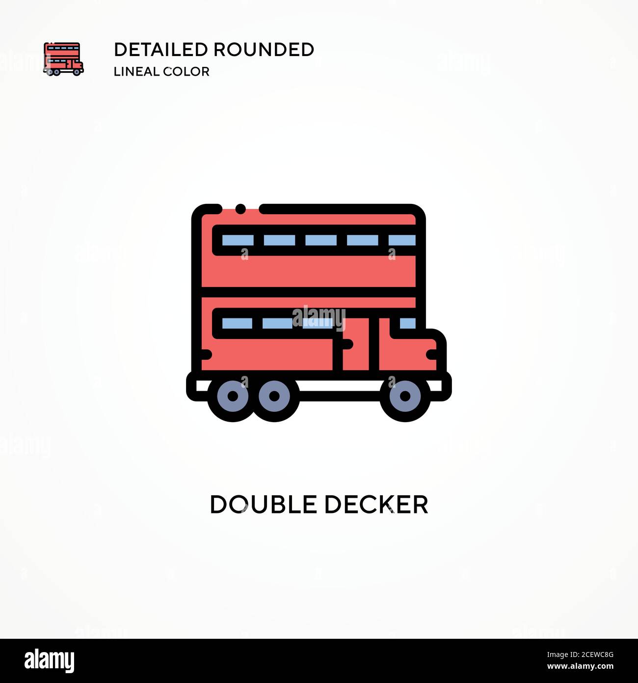 Double decker vector icon. Modern vector illustration concepts. Easy to ...