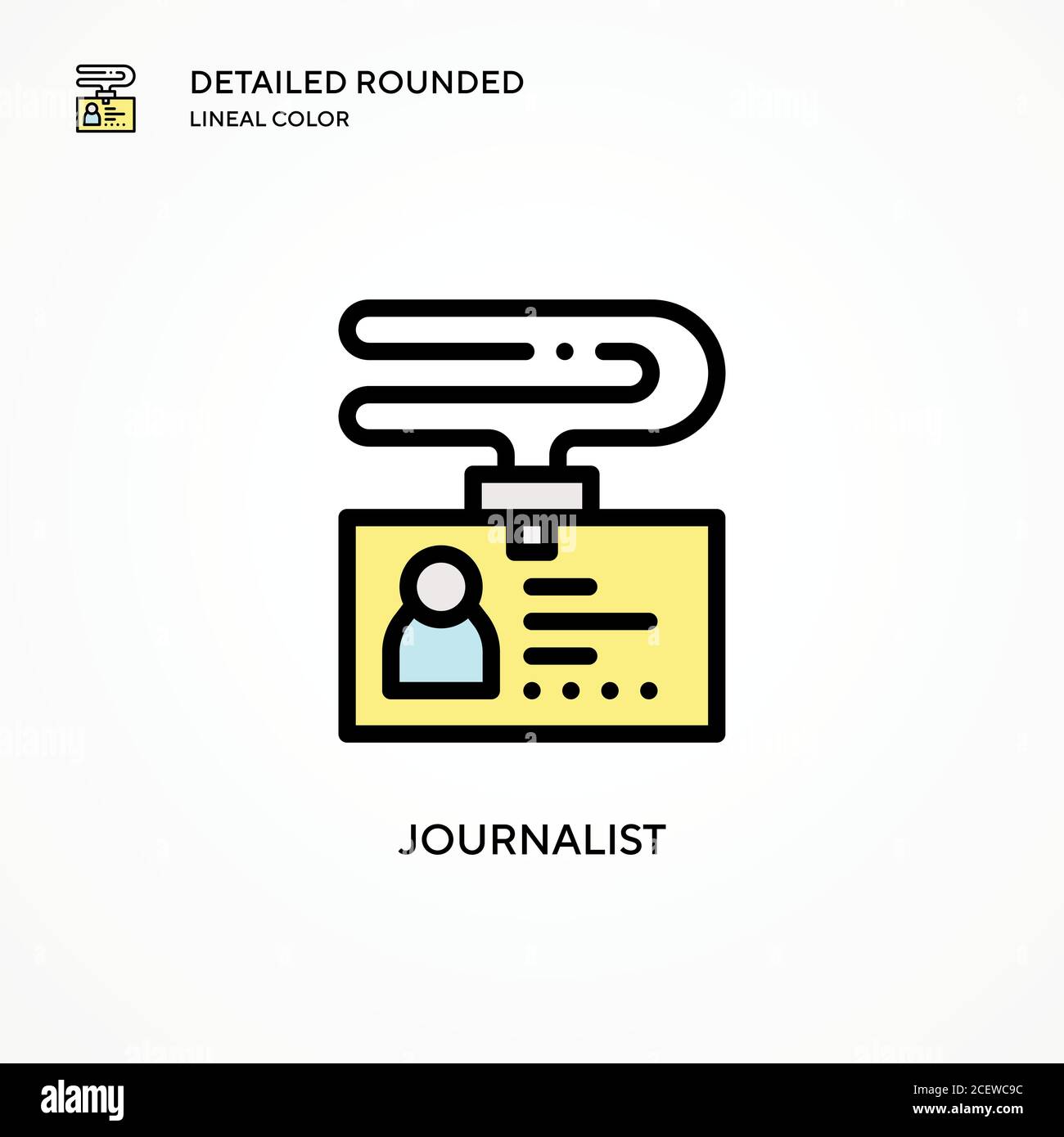 Journalist vector icon. Modern vector illustration concepts. Easy to ...