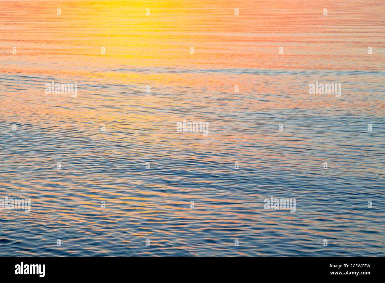 Clear water texture in blue and orange. Background of the ocean and the ...