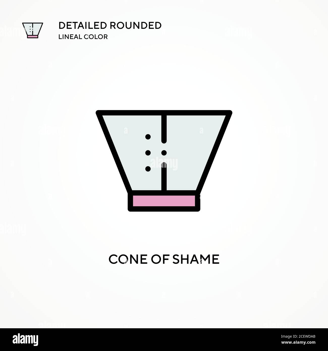Cone of shame vector icon. Modern vector illustration concepts. Easy to ...