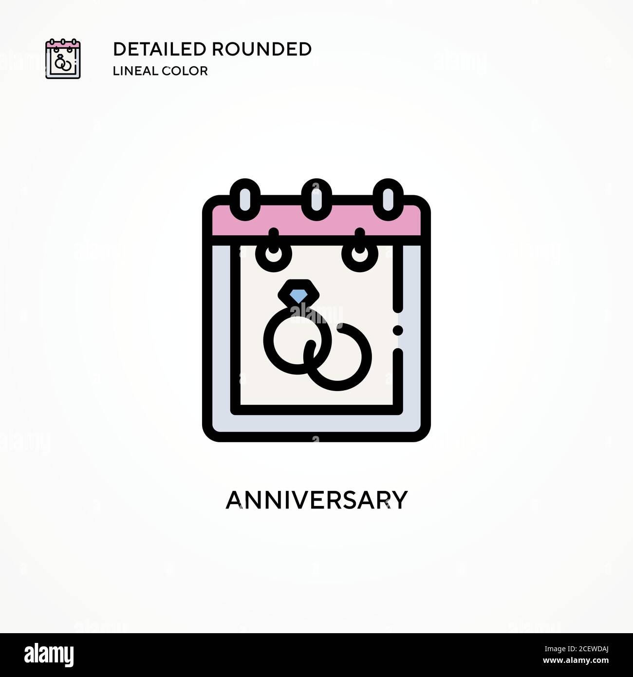 Anniversary vector icon. Modern vector illustration concepts. Easy to ...