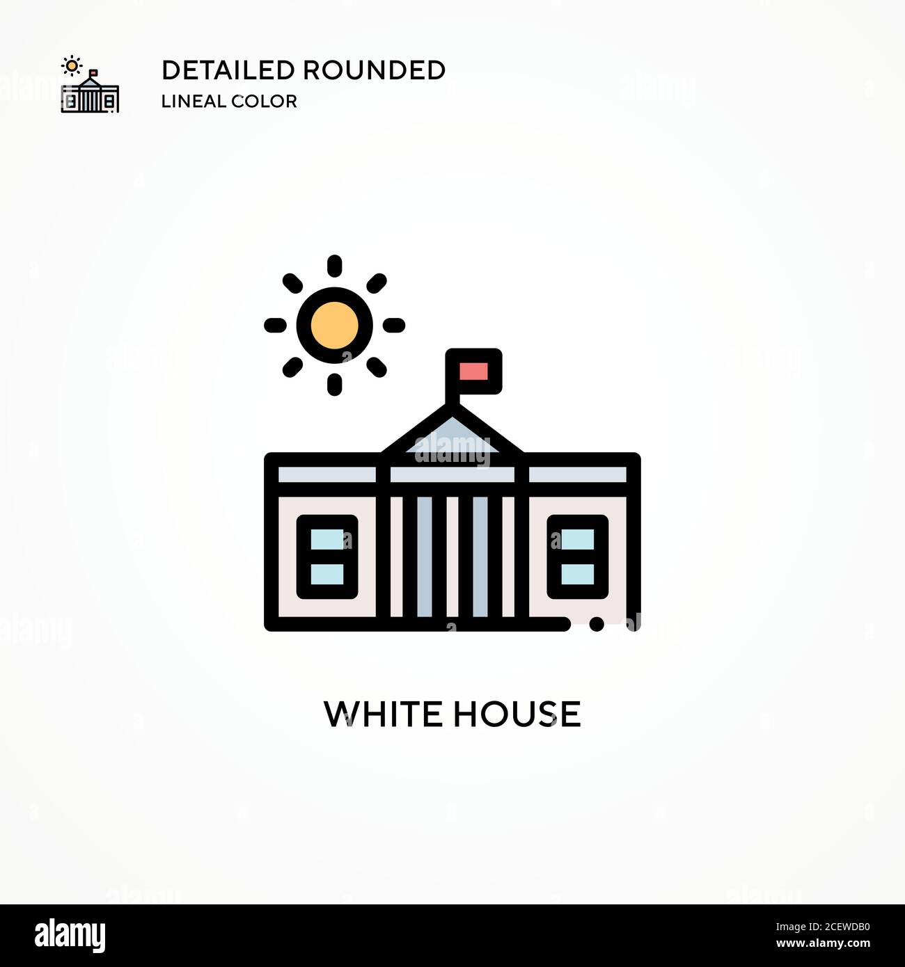 White house vector icon. Modern vector illustration concepts. Easy to ...