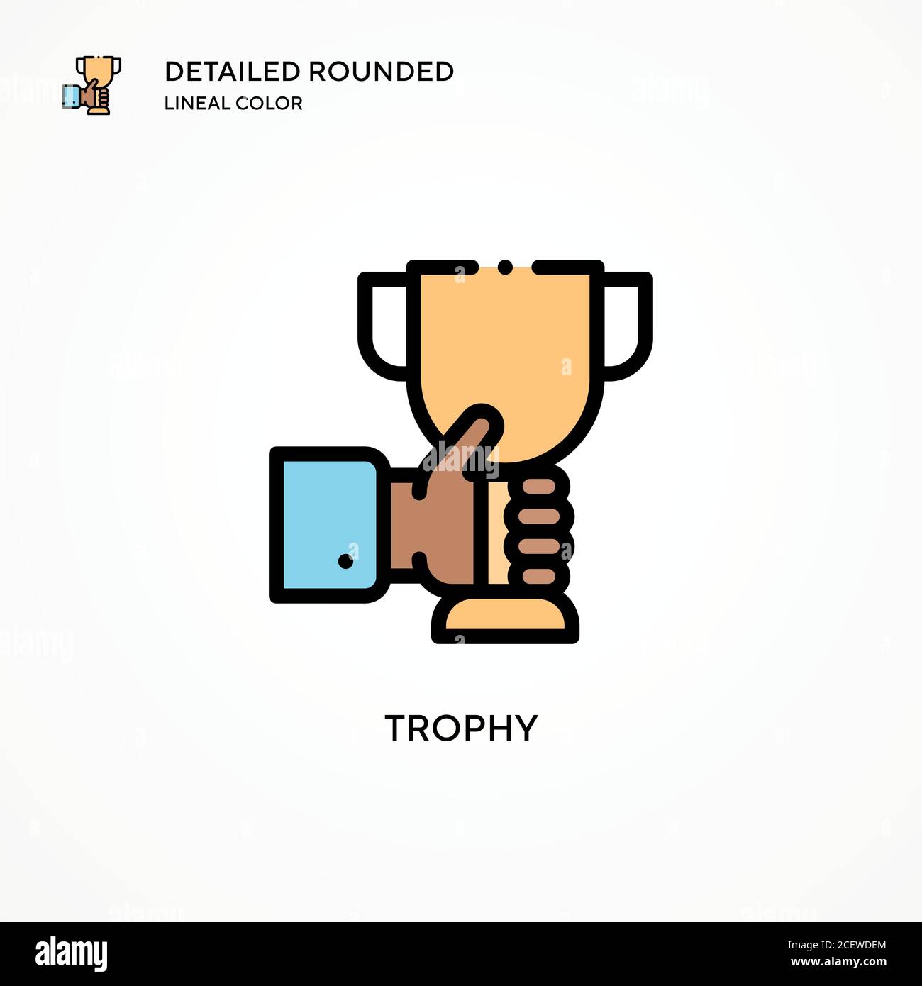 Trophy vector icon. Modern vector illustration concepts. Easy to edit ...