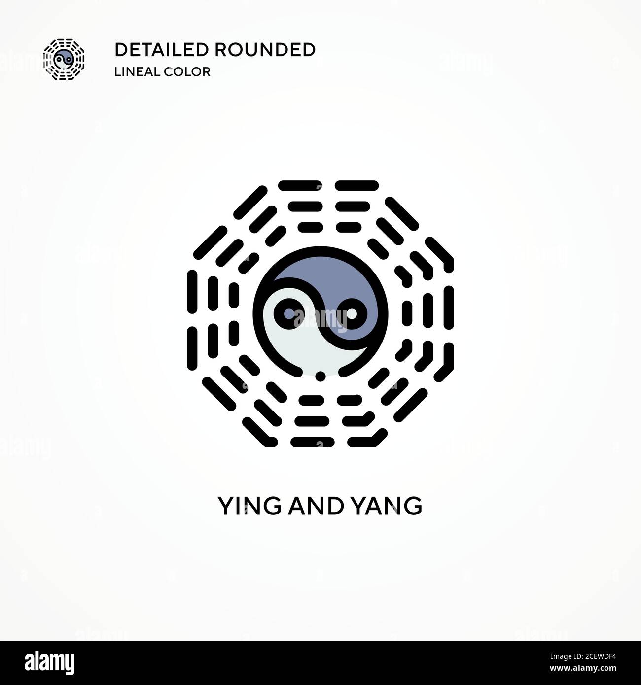 Ying and yang vector icon. Modern vector illustration concepts. Easy to ...