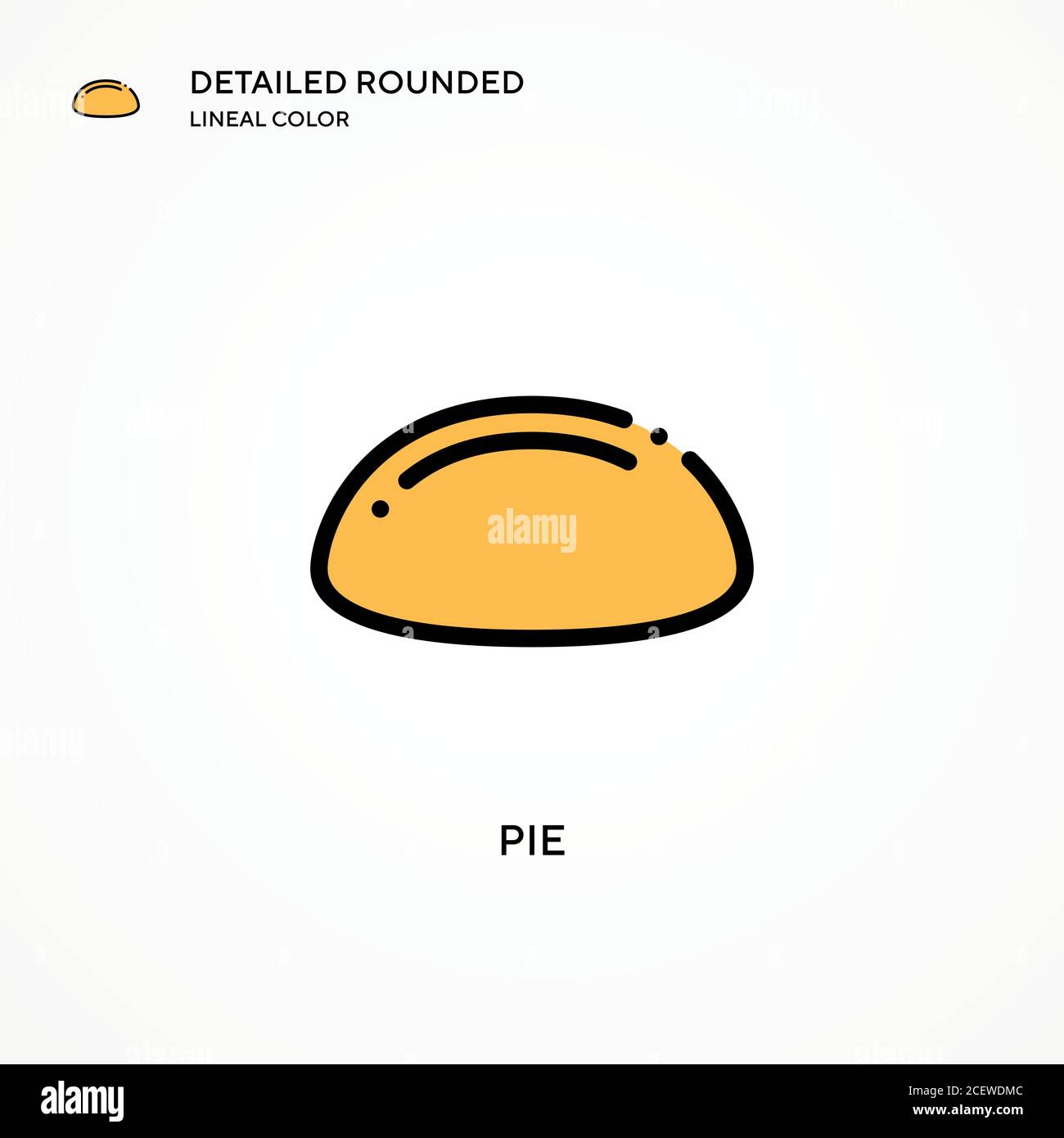 Pie vector icon. Modern vector illustration concepts. Easy to edit and ...