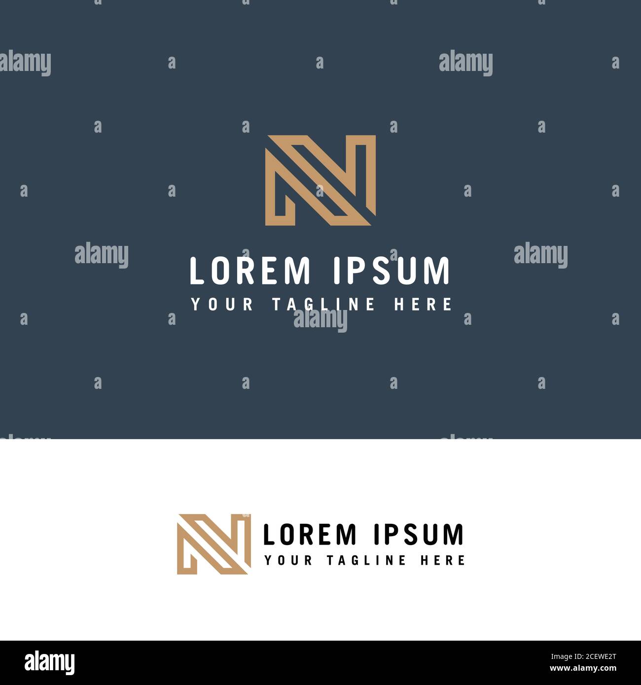 Simple Letter N Initial logo design. N Letter Minimal luxury Monogram ...