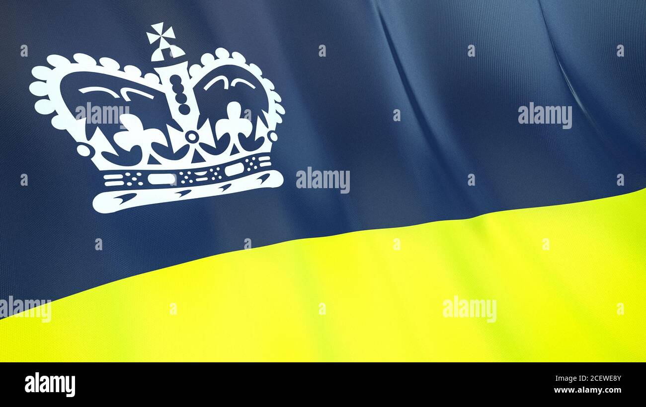 Fluttering flag of Regina City. Saskatchewan. Canada. High-quality ...