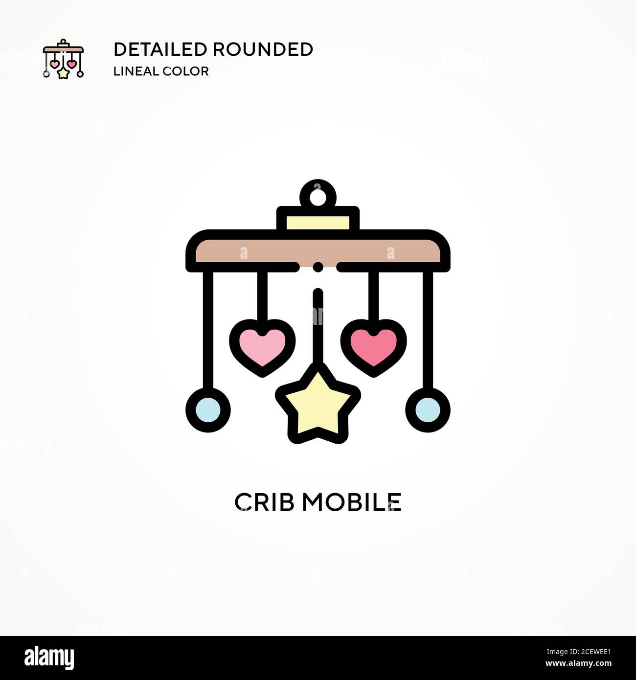 Crib mobile vector icon. Modern vector illustration concepts. Easy to ...