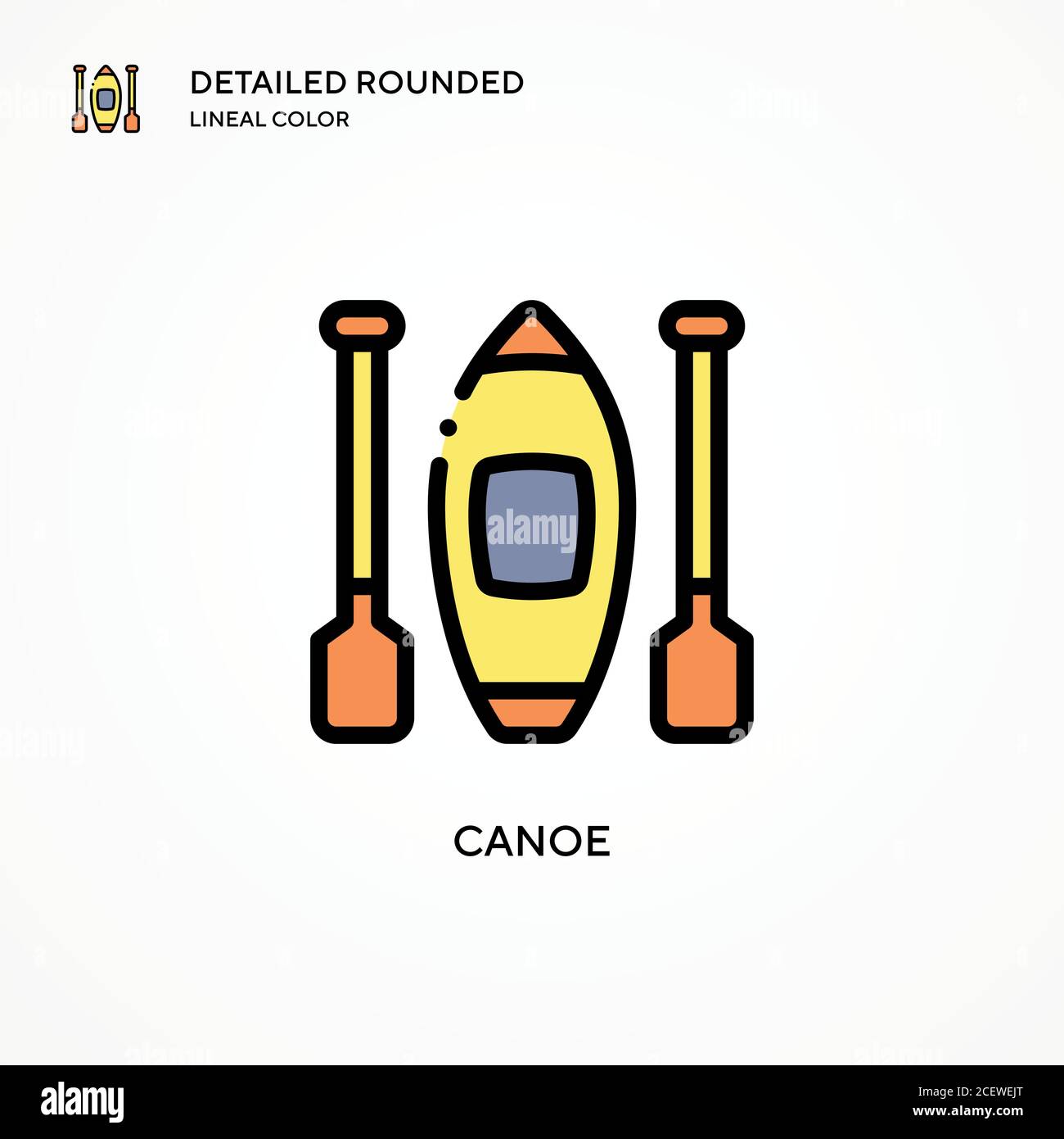 Canoe vector icon. Modern vector illustration concepts. Easy to edit ...